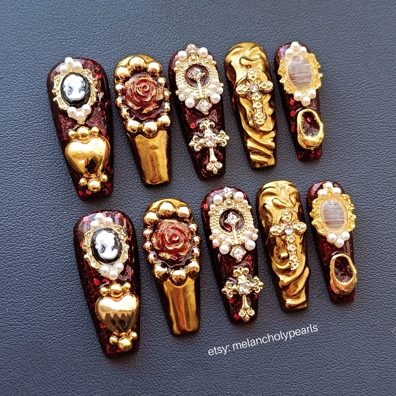 Sacred Royalty Baroque Press on Nails - Etsy