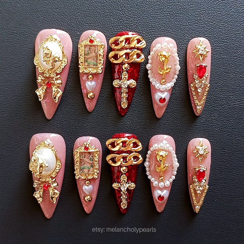 Sacred Royalty Baroque Press on Nails - Etsy