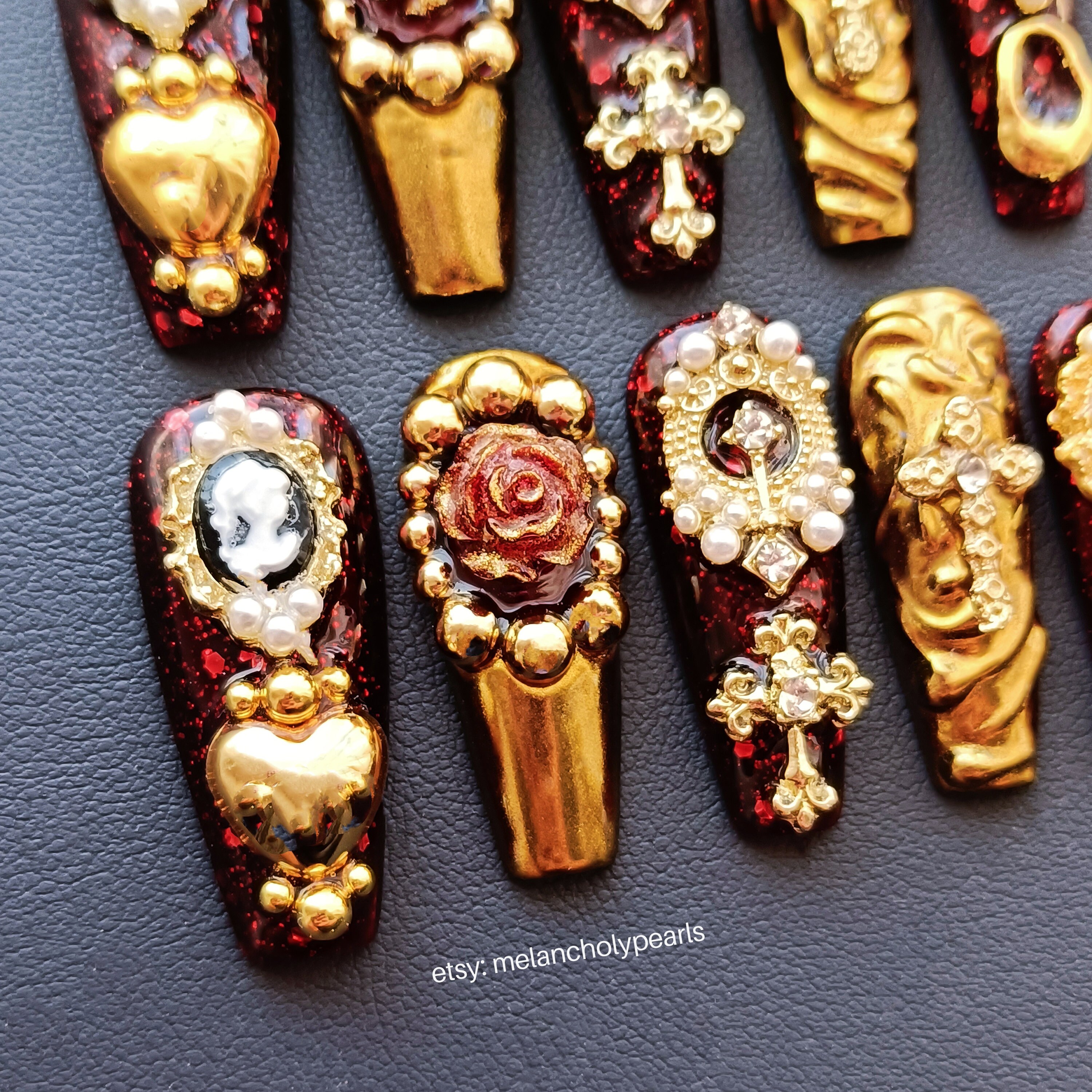 Sacred Royalty Baroque Press on Nails - Etsy