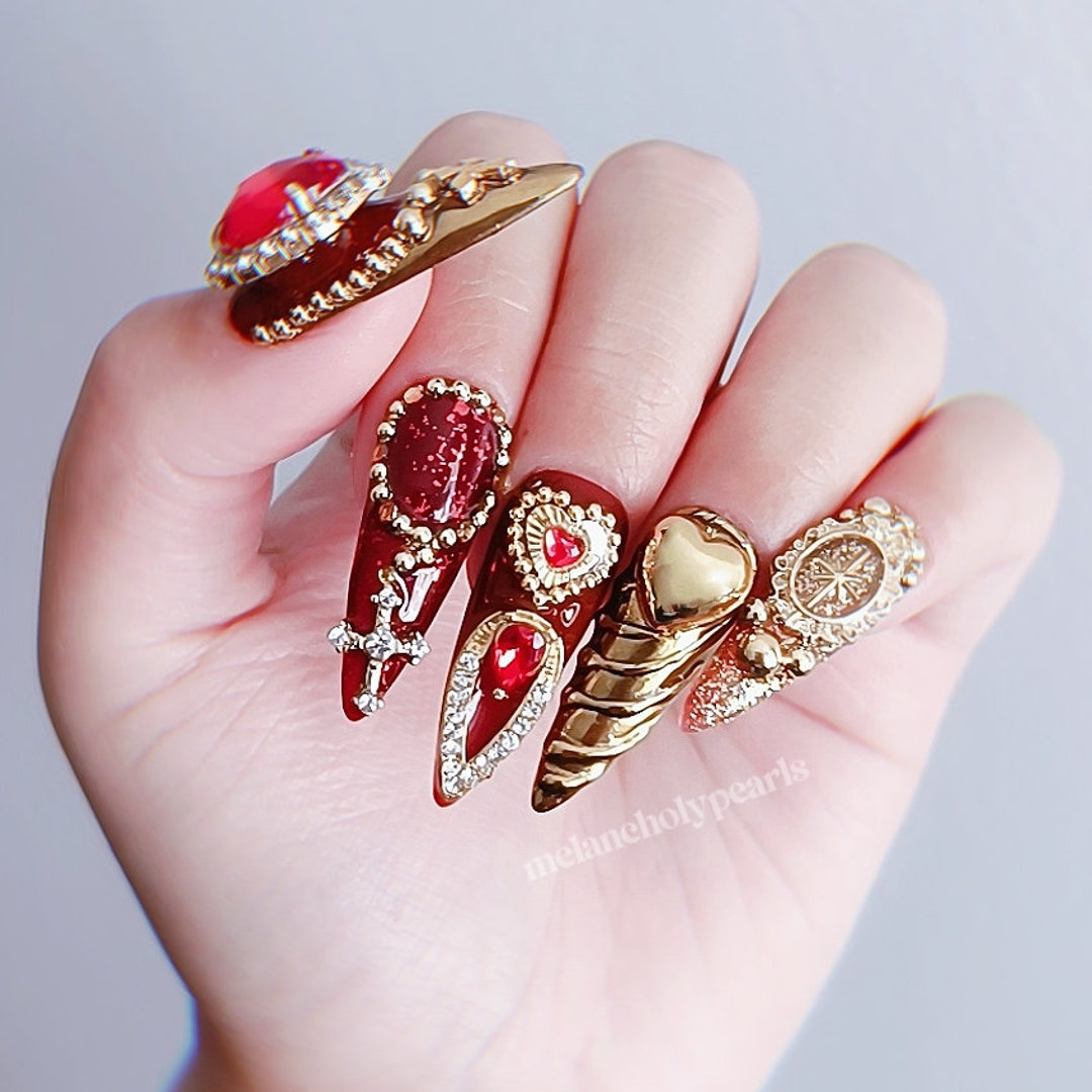 Sacred Royalty Baroque Press on Nails - Etsy