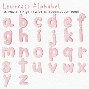 Alphabet Clipart, Number Clipart, Pink Clipart, Capital Letter ...