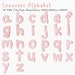 Alphabet Clipart, Number Clipart, Pink Clipart, Capital Letter ...