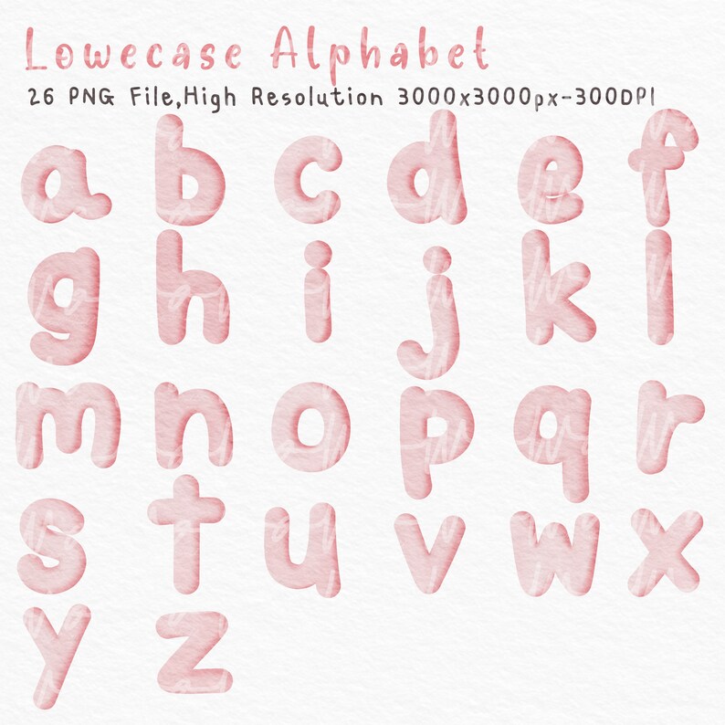 Alphabet Clipart, Number Clipart, Pink Clipart, Capital Letter ...
