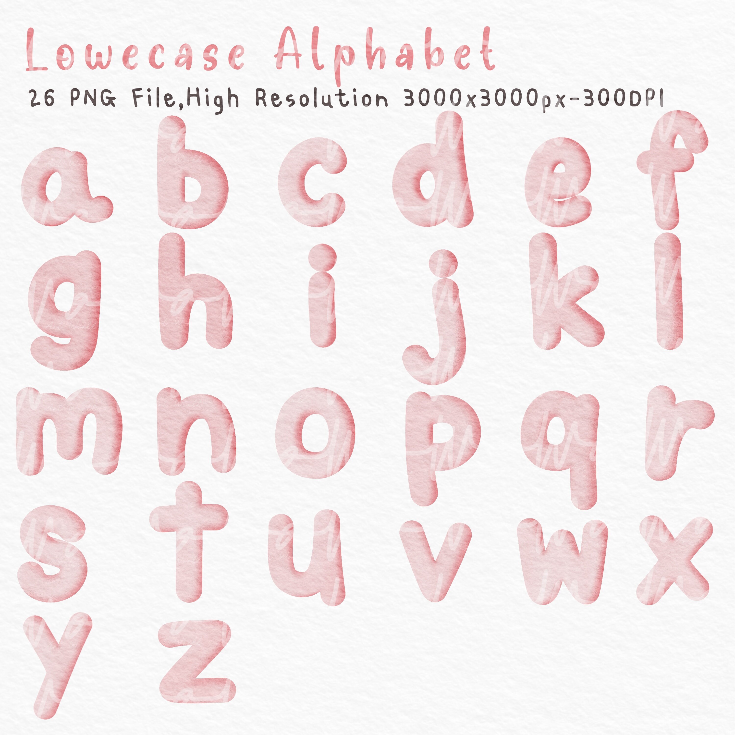 Alphabet Clipart, Number Clipart, Pink Clipart, Capital Letter ...
