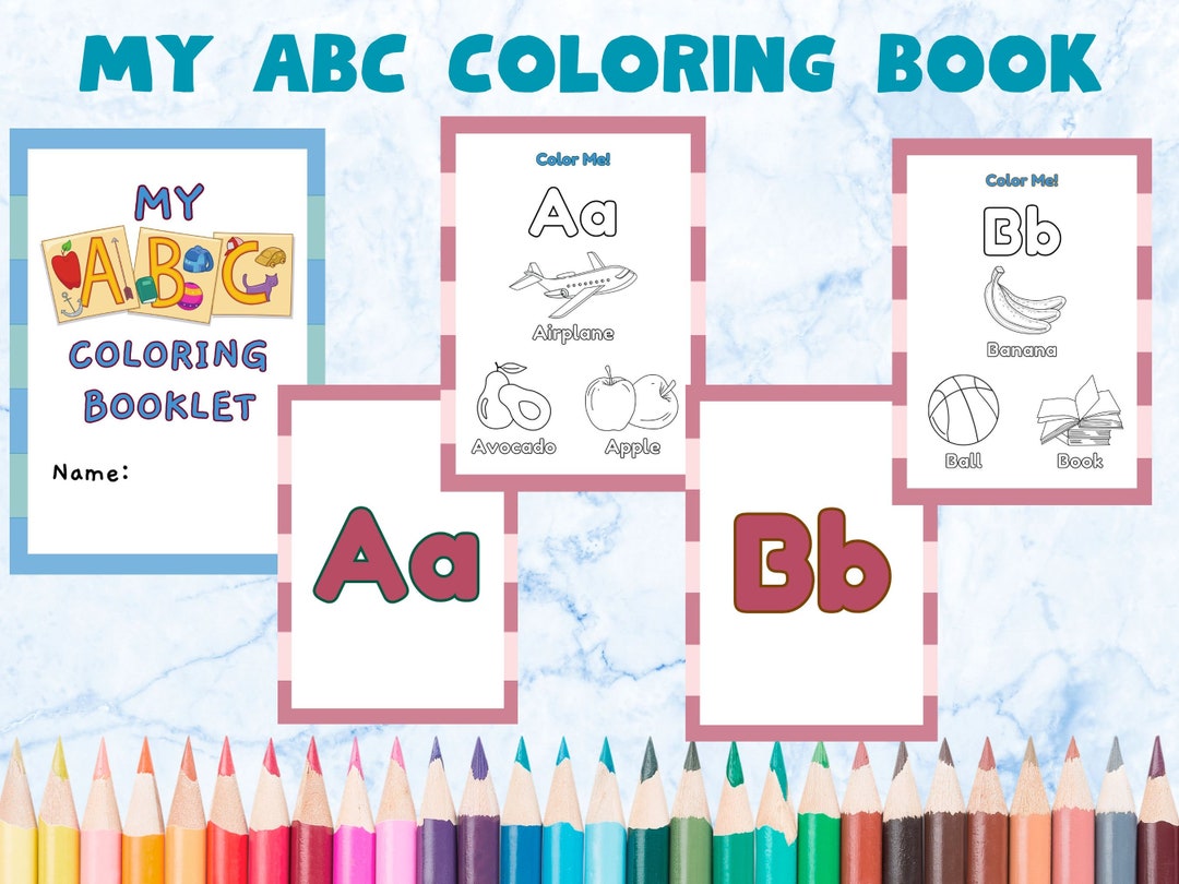 My ABC Coloring Book - Etsy