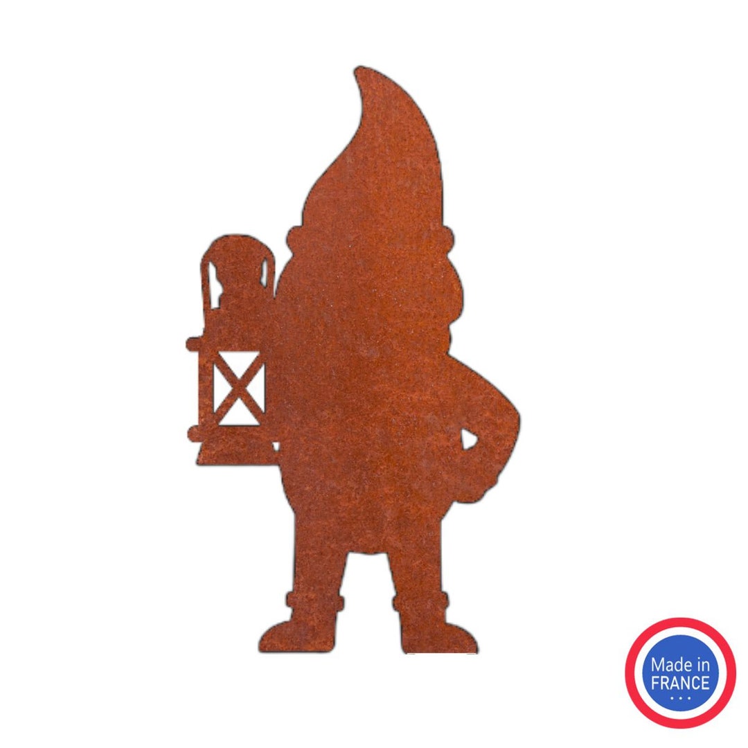 Antonin Garden Gnome Gnome Rusty Metal Cutout Corten Steel Garden ...