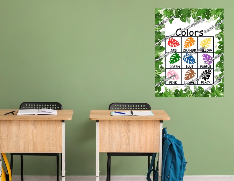 Jungle Theme Colors Poster 8.5x11 - Etsy