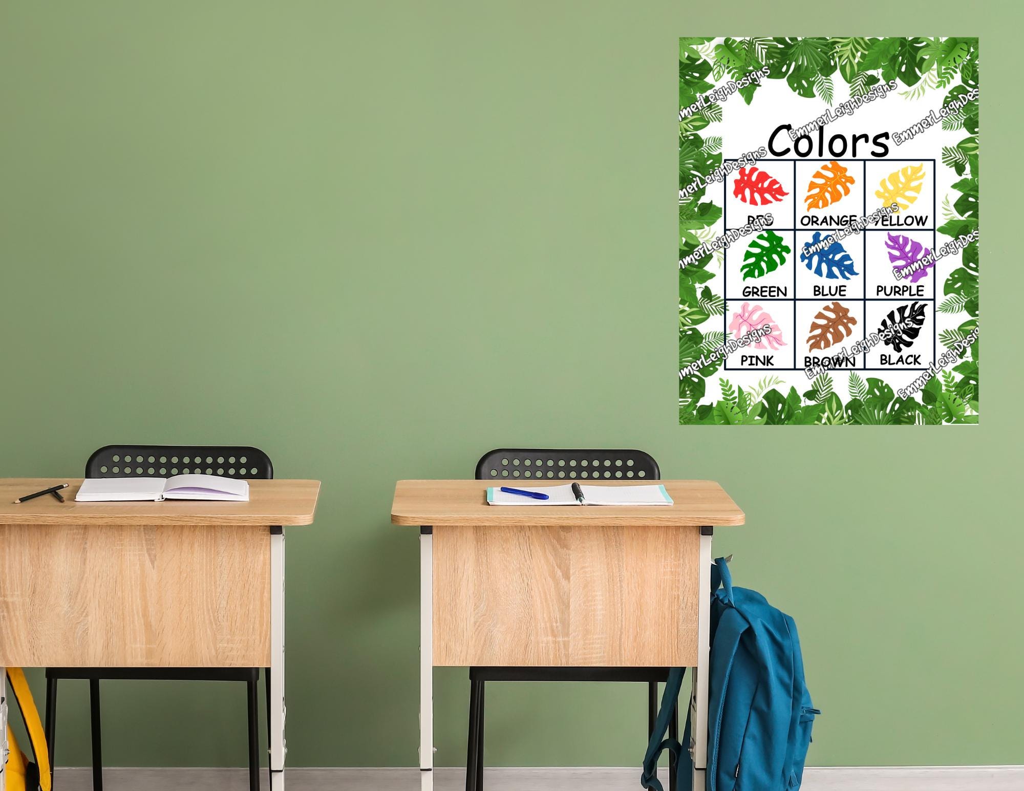 Jungle Theme Colors Poster 8.5x11 - Etsy