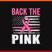 Back the Pink Ribbon USA Flag Breast Cancer Awareness, Fight Cancer Svg ...