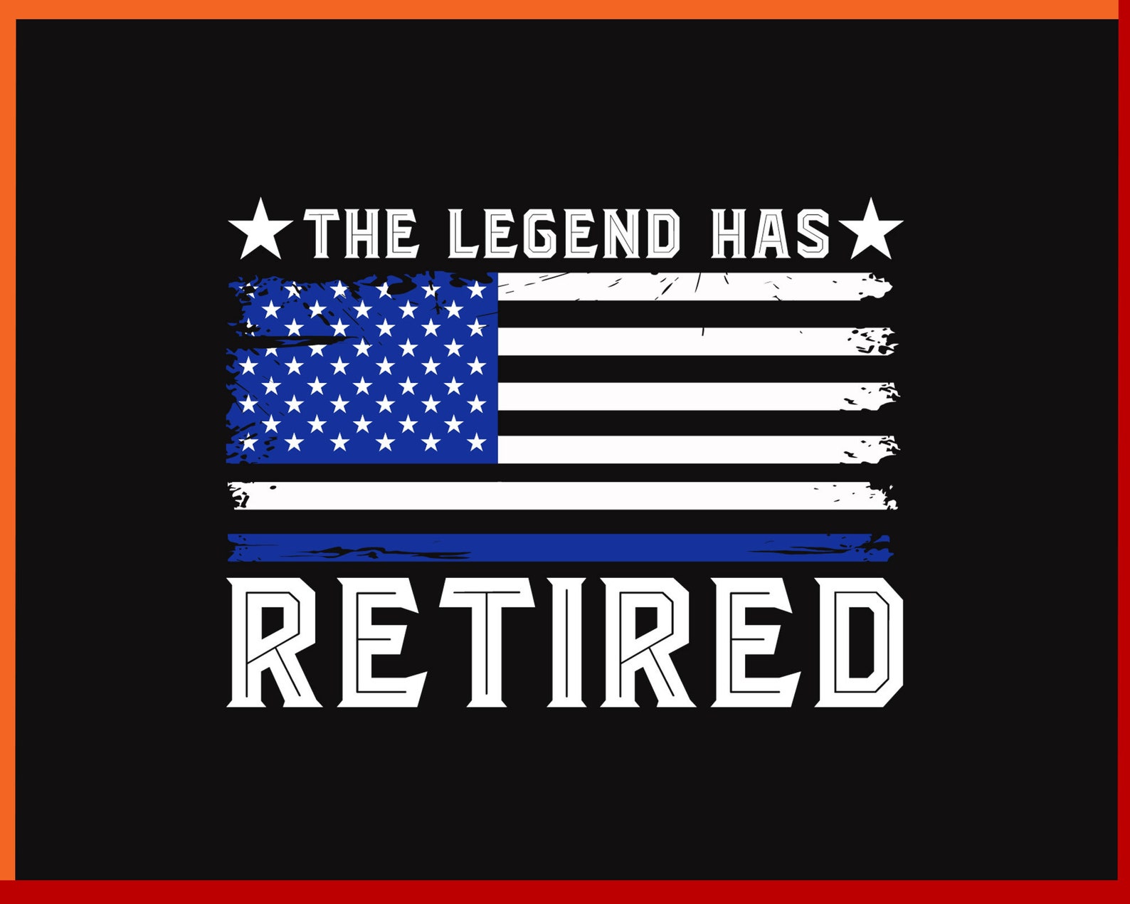 Retired Police Officer Legend Retirement American Flag Svg, Police ...