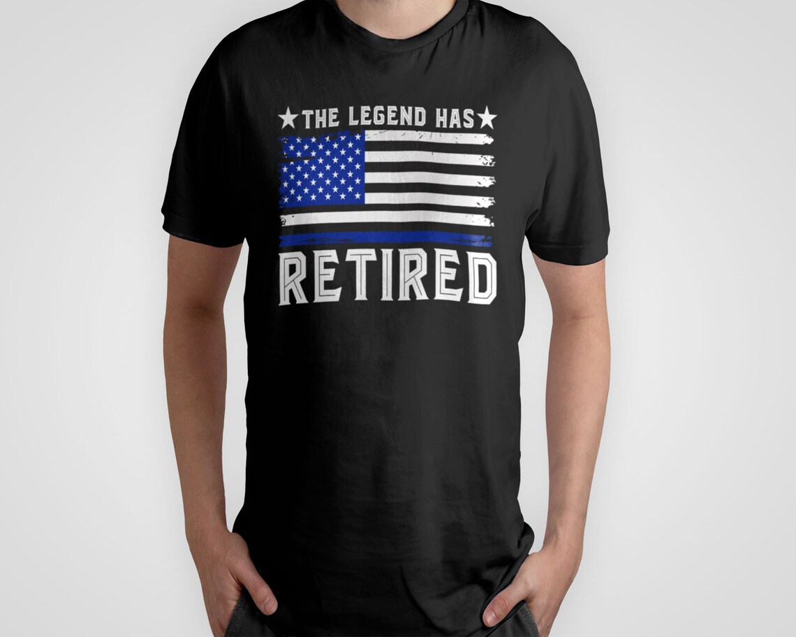 Retired Police Officer Legend Retirement American Flag Svg, Police ...