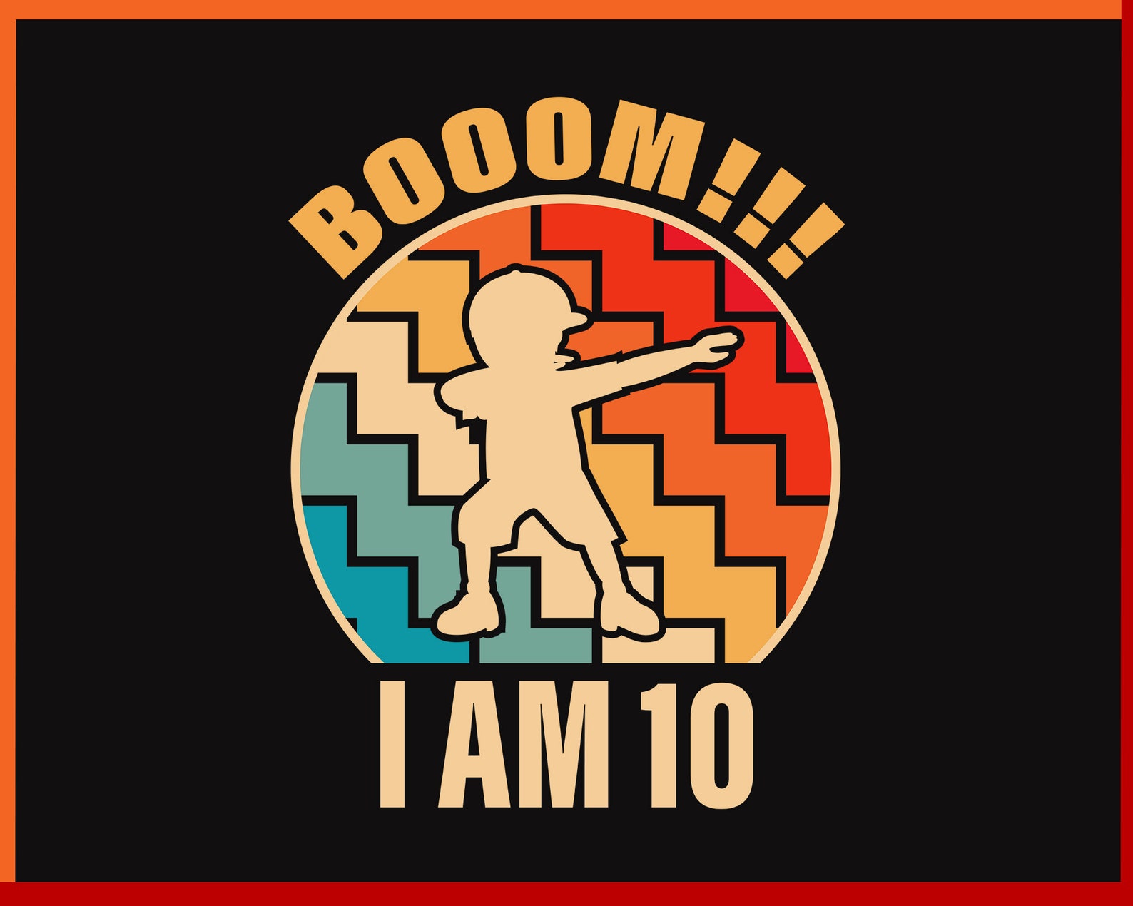 Boom I Am 10 Custom Birthday Shirt, 10 Years Old Birthday Png Digital ...