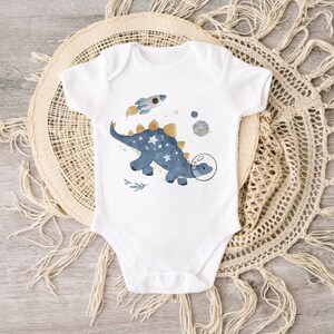 Dinosaur Onesie - Cute Baby Bodysuit - Dino Space Baby Clothes ...