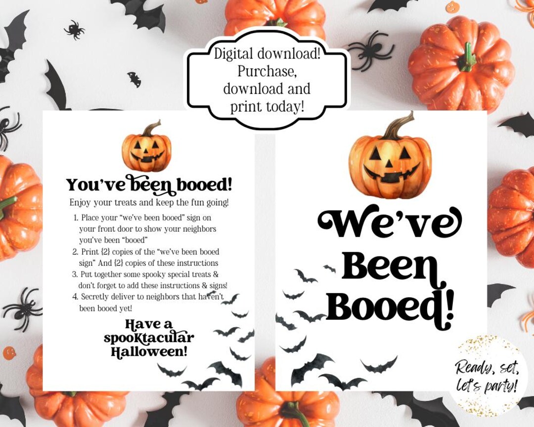 You've Been Booed Digital Printable Download, You've Been Boo-ed ...