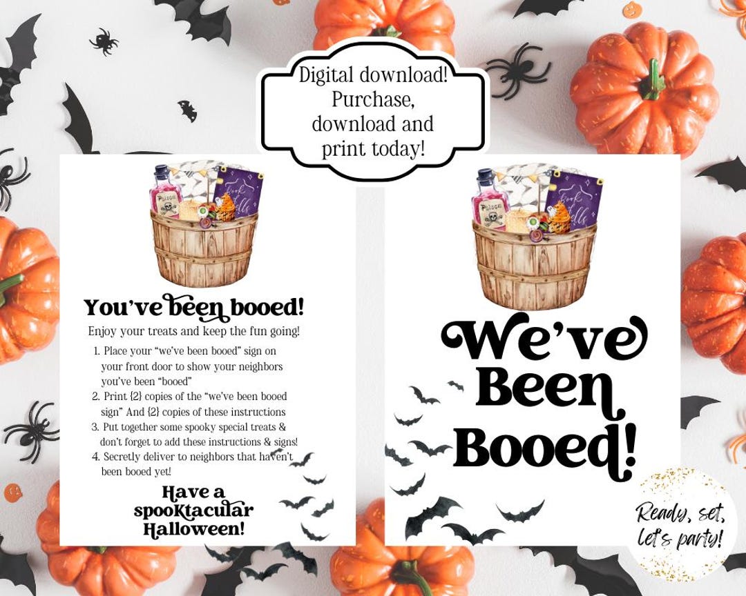 You've Been Booed Digital Printable Download, You've Been Boo-ed ...