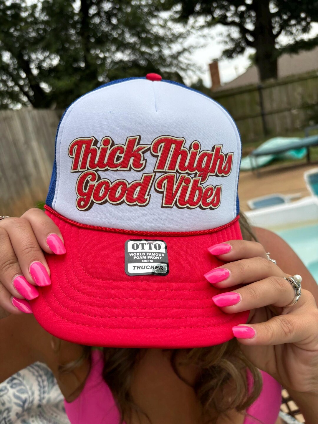 Thick Thighs Good Vibes Trucker Hat, Stoopid Original - Etsy