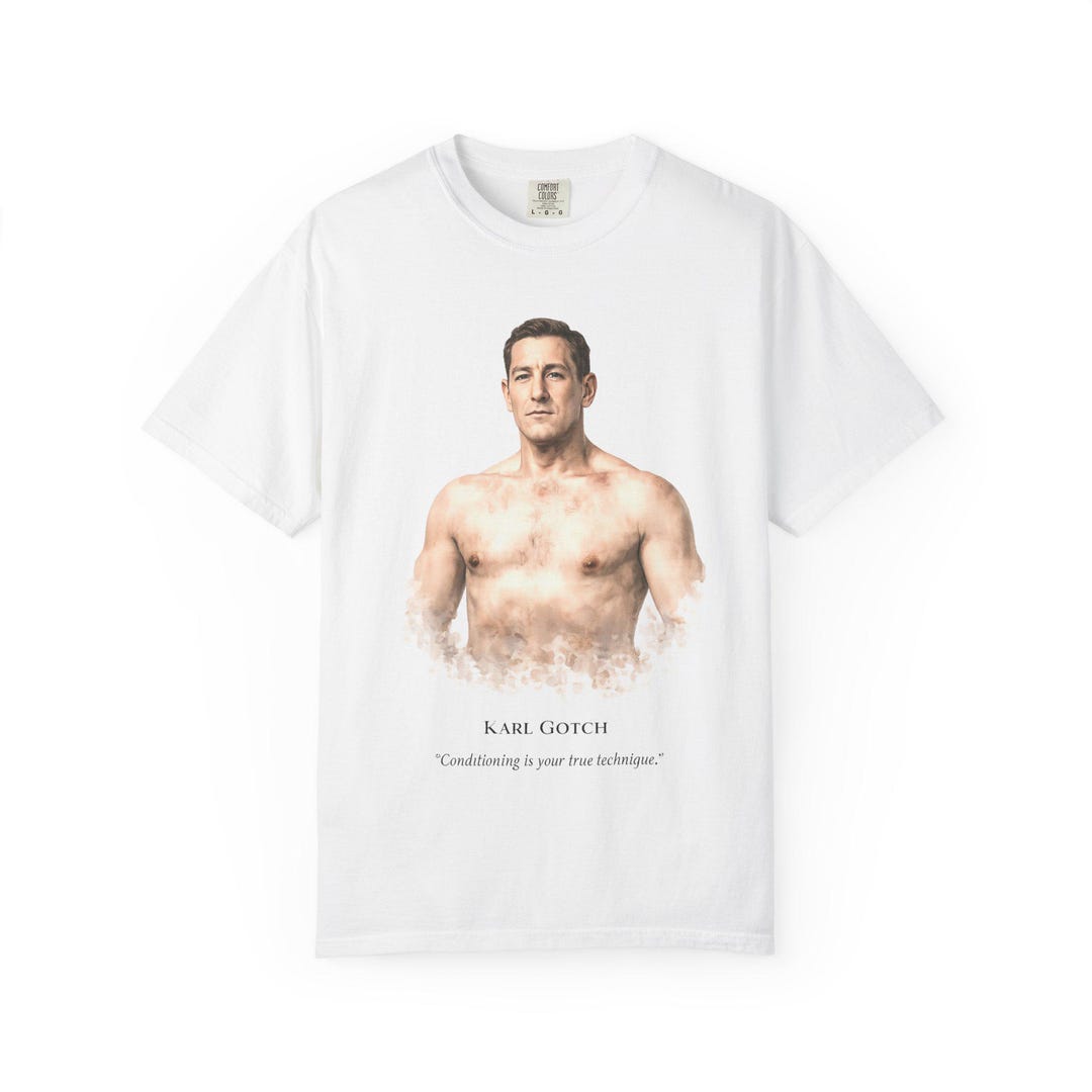 Karl Gotch Catch Wrestling T Shirt Golden Dozen Martial Arts White Tee ...