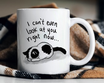 Sad Cat Pink Fairy Princess Cat Mug, Sad but Cute, Pretty Kitten, Cute ...