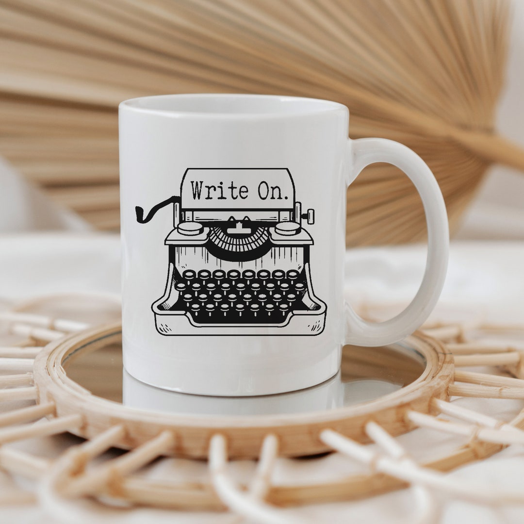 Write on Typewriter Writers Mug/ Writer Gifts, Writer Mug, Gift for ...