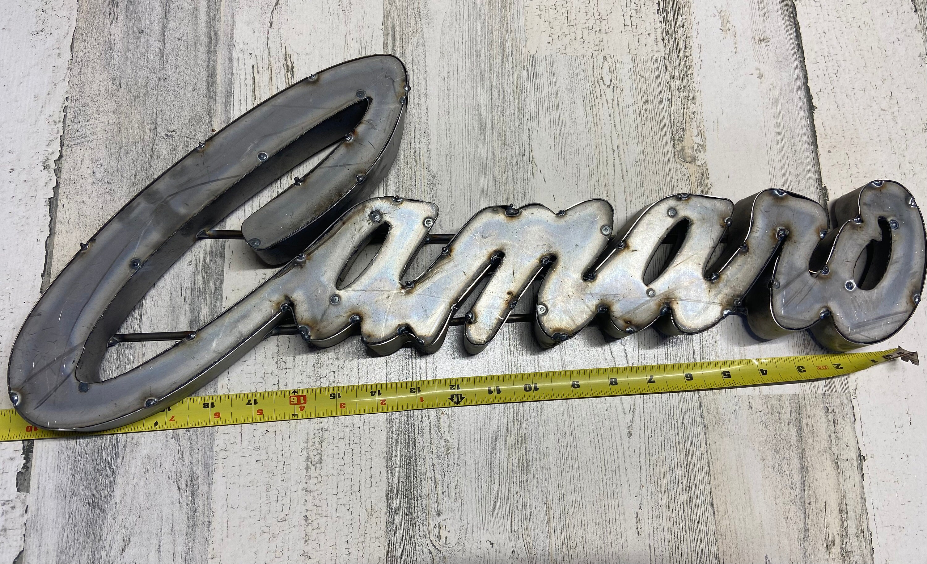 Chevrolet Camaro Script Emblem Metal Sign - Etsy