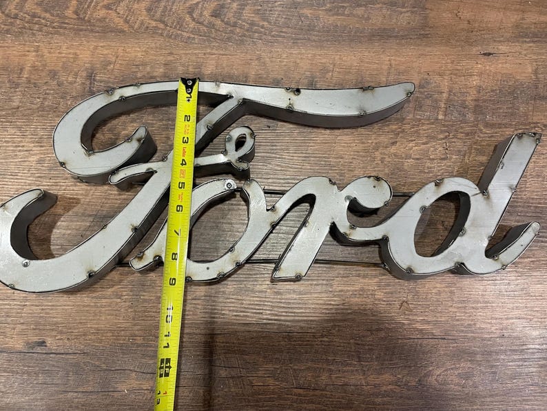 Ford Truck Emblem Script Metal Sign - Etsy