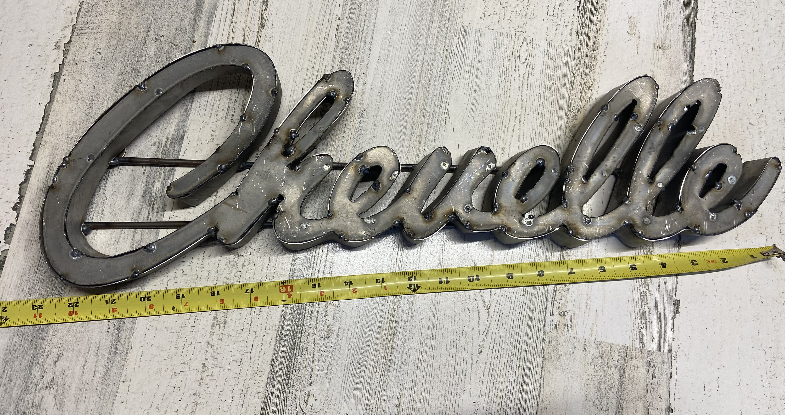 Chevrolet Chevelle Script Emblem Metal Sign Hand Made - Etsy