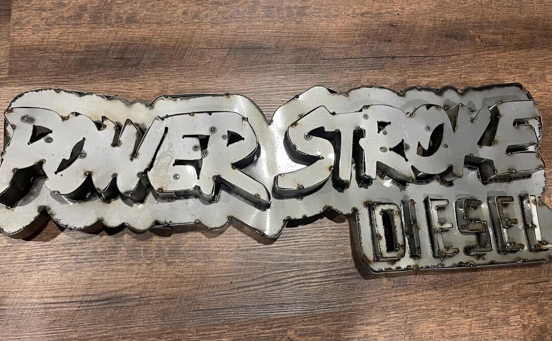 Ford Truck Power Stroke Diesel Emblem Script Metal Sign - Etsy