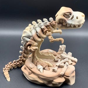 3D Printed Articulated T-rex Skeleton: Poseable Dinosaur Toy - Etsy
