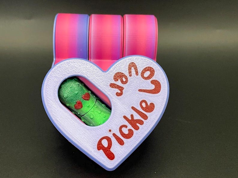 3D Printed Pickle Gift Set | Heart Box & Bunny Options - Etsy