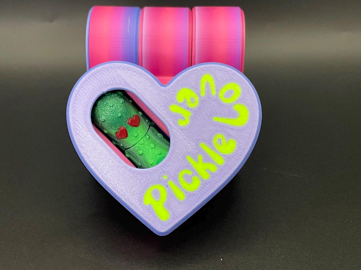 3D Printed Pickle Gift Set | Heart Box & Bunny Options - Etsy