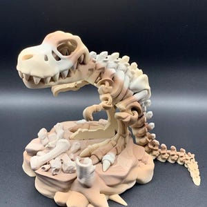 3D Printed Articulated T-rex Skeleton: Poseable Dinosaur Toy - Etsy