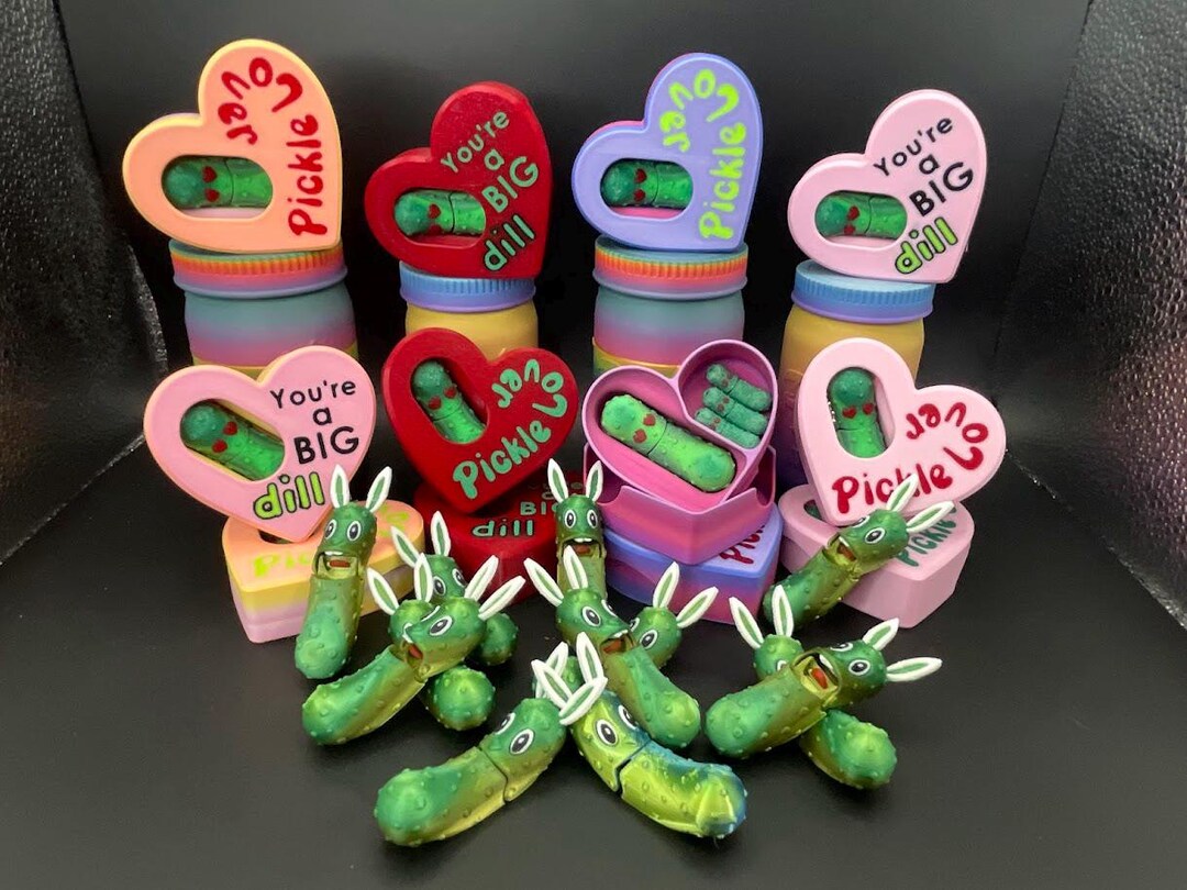 3D Printed Pickle Gift Set | Heart Box & Bunny Options - Etsy