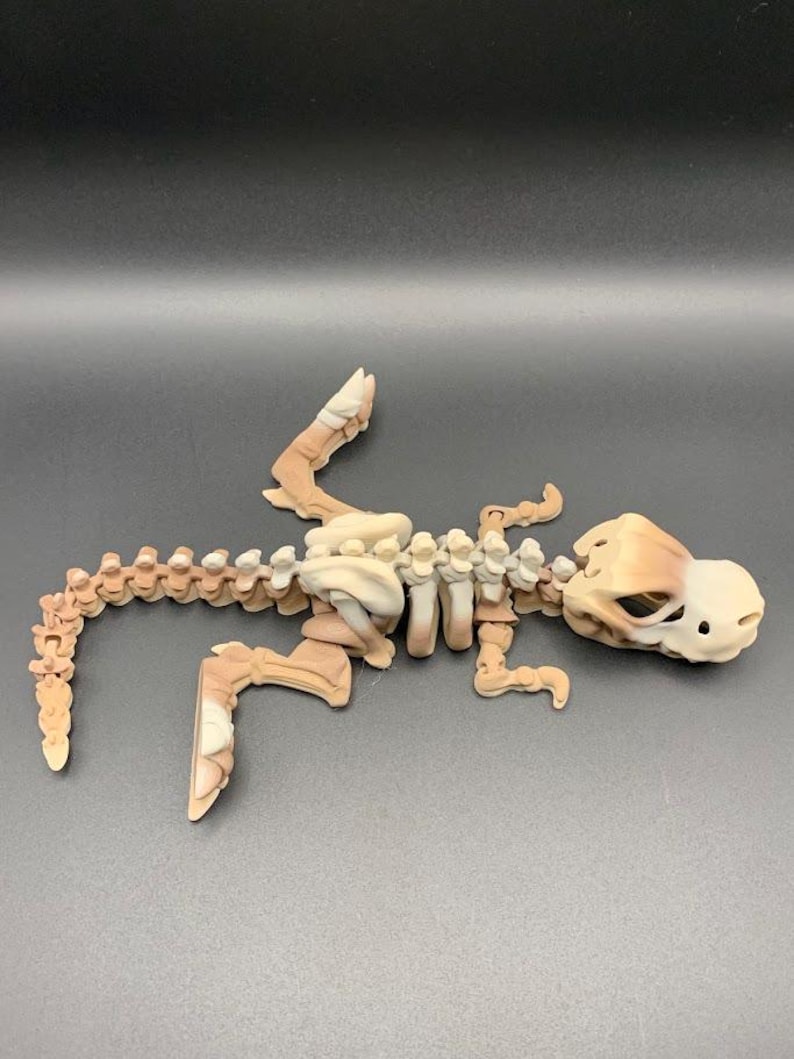 3D Printed Articulated T-rex Skeleton: Poseable Dinosaur Toy - Etsy