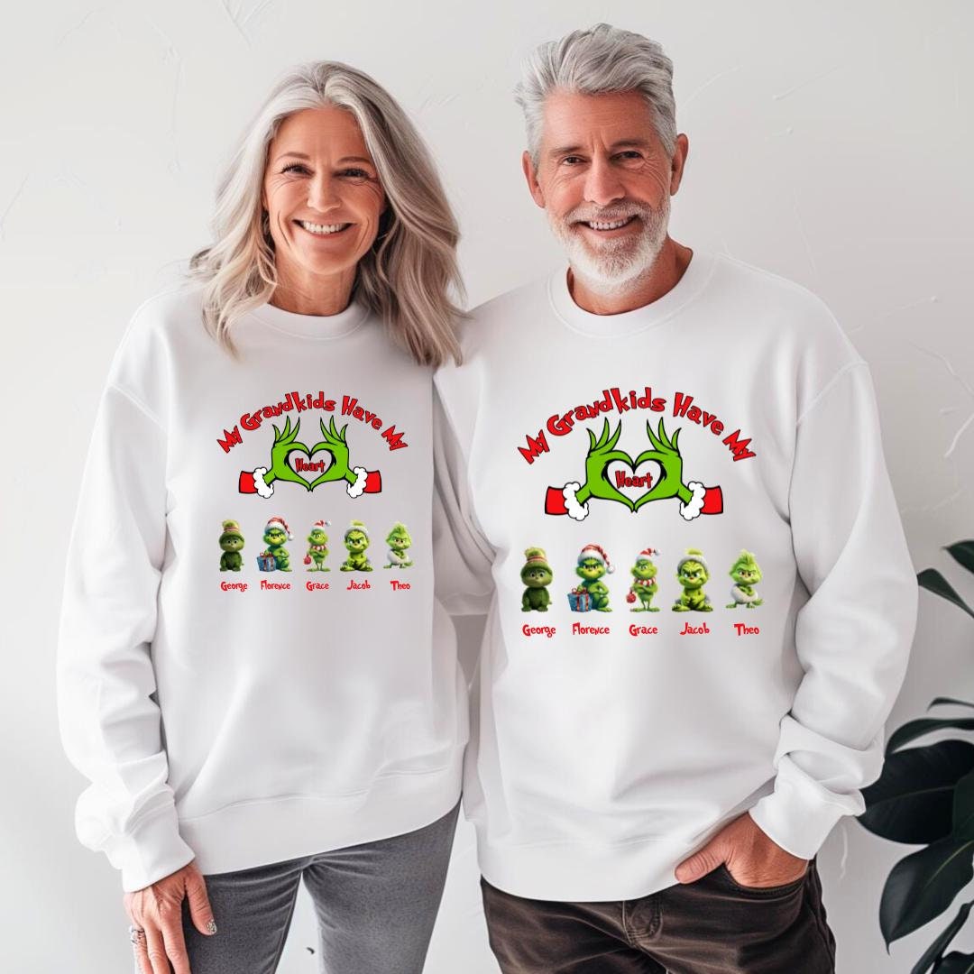 Personalised the Grinch Movie Jumper Christmas Gift for Grandma Grandad ...
