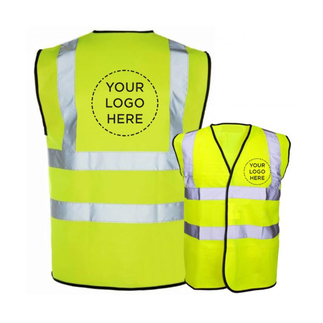 Personalized Hi Vis Vest Custom Printed - High Visibility Adult Safety ...