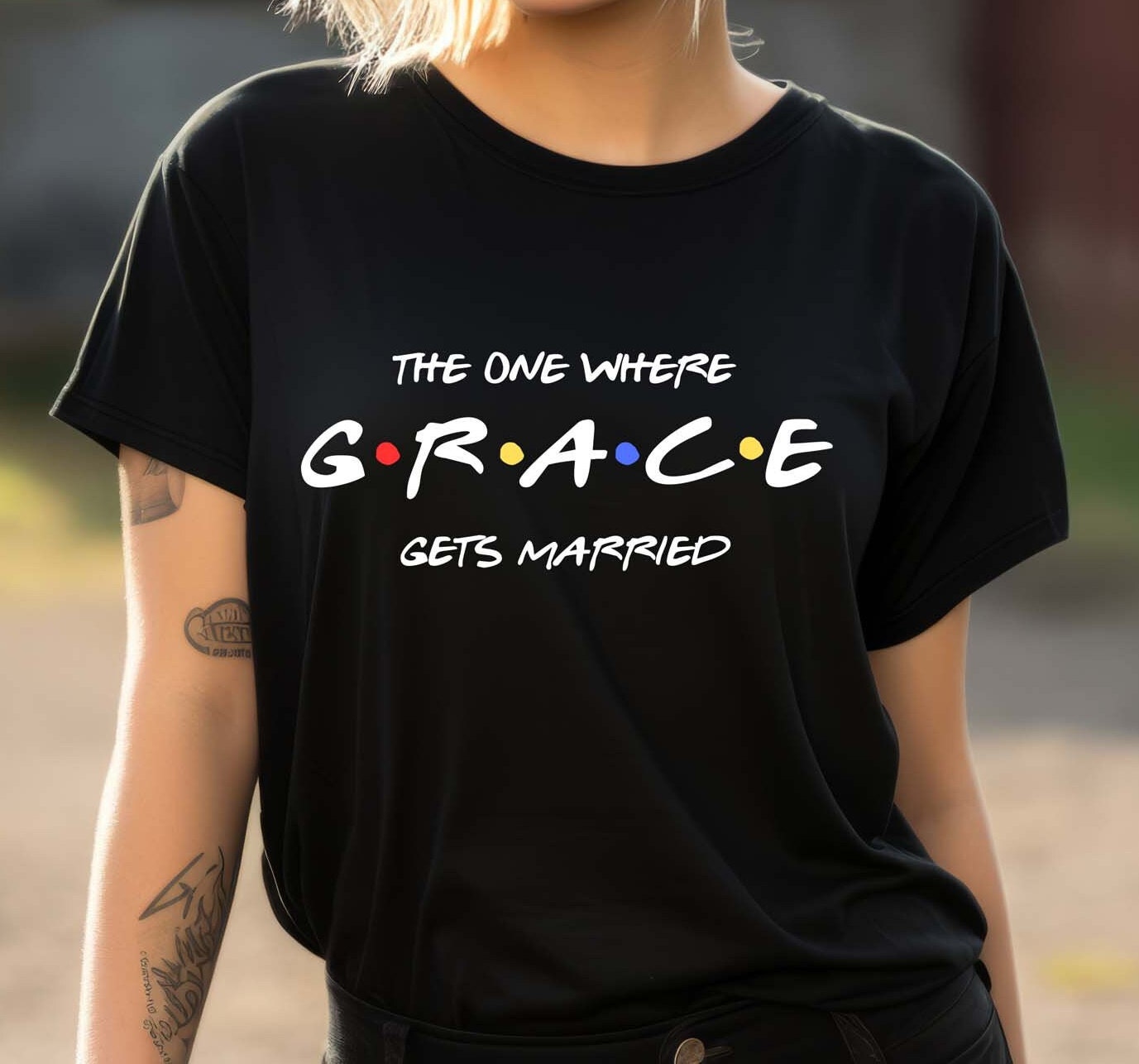 TSHIRT the One Where I'm the BRIDE T Shirt Ladies Women's Girls Friends ...