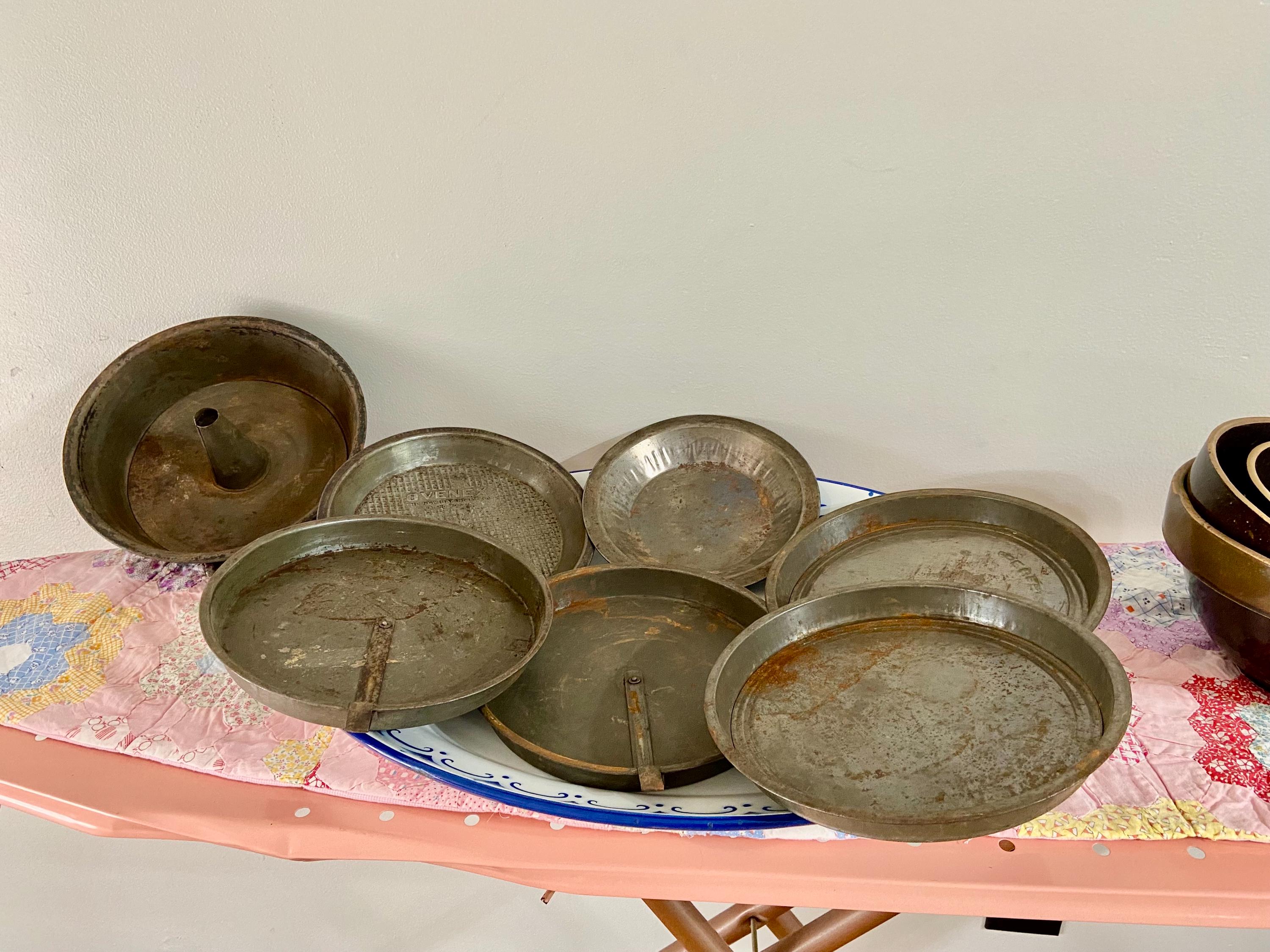 Antique Primitive Tin Pie & Cake Pan Bundle Lot - Etsy