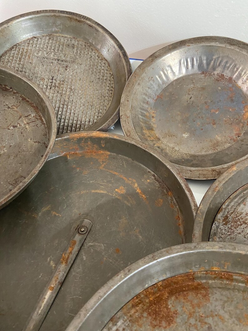 Antique Primitive Tin Pie & Cake Pan Bundle Lot - Etsy