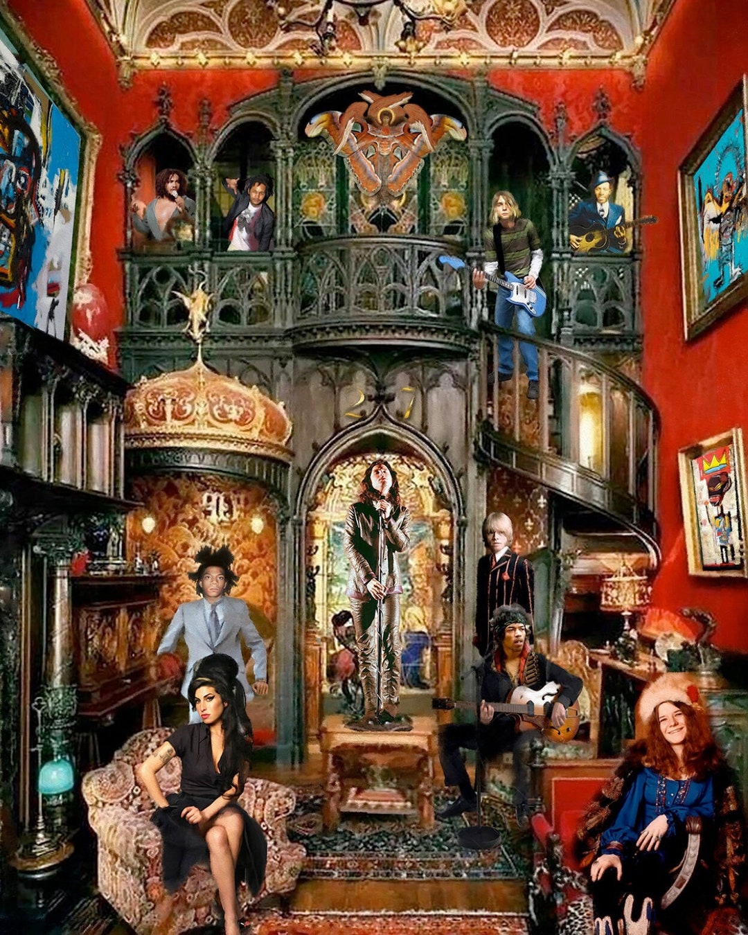 27 Club Wall Art – Rock Legends Tribute Tribute for Music Lover Rock ...