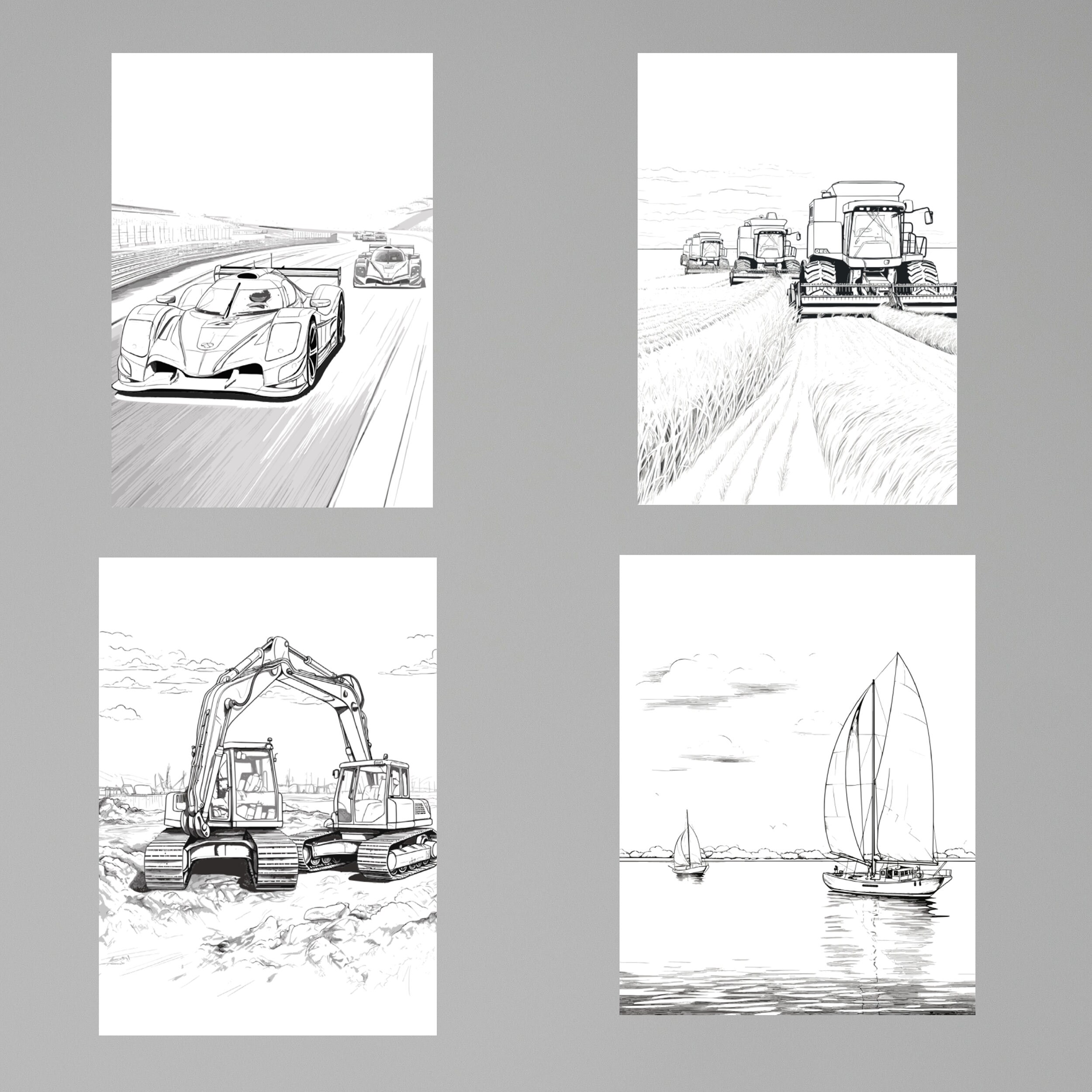 Transportation Coloring Pages | Vehicle Coloring | Digital | Printable ...