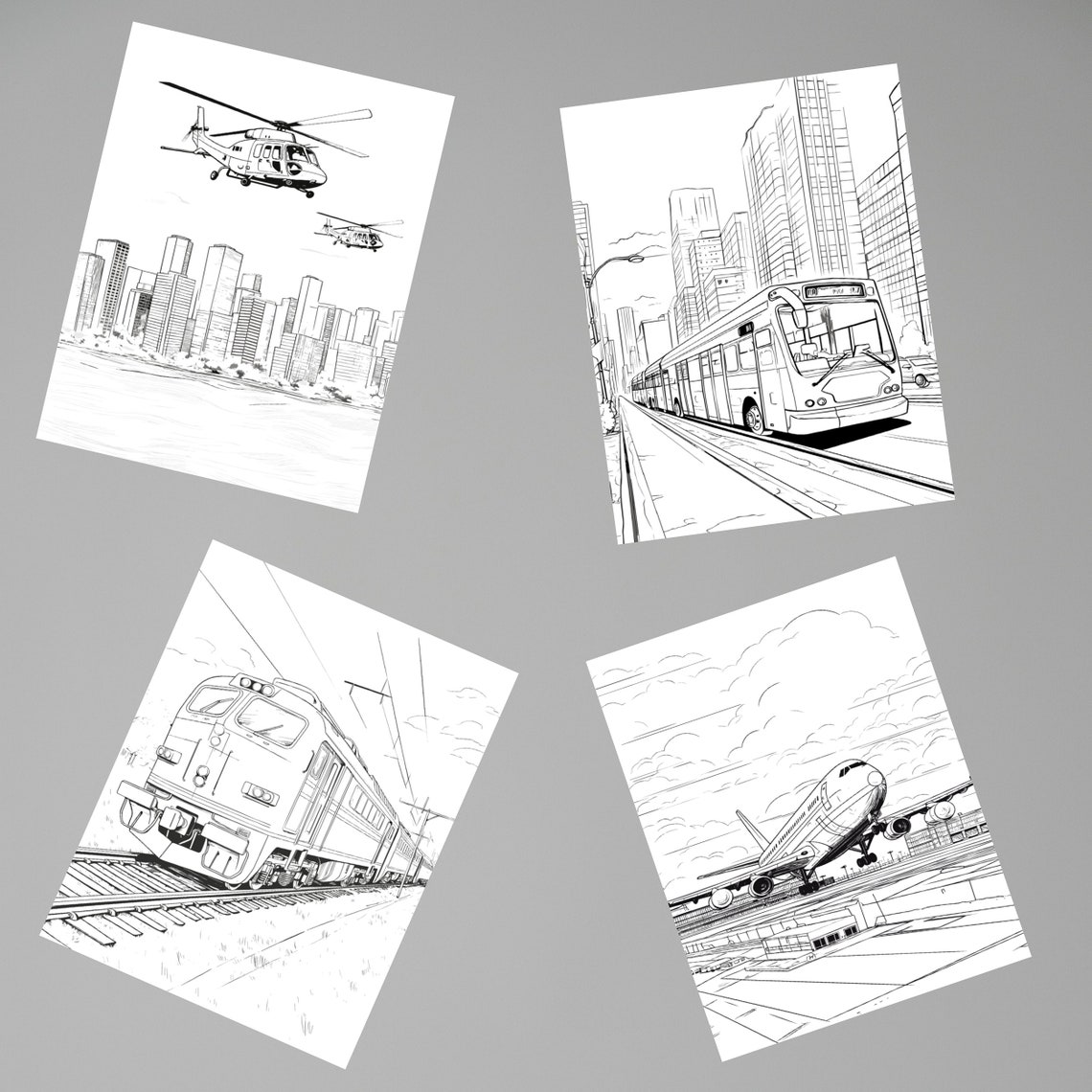 Transportation Coloring Pages | Vehicle Coloring | Digital | Printable ...