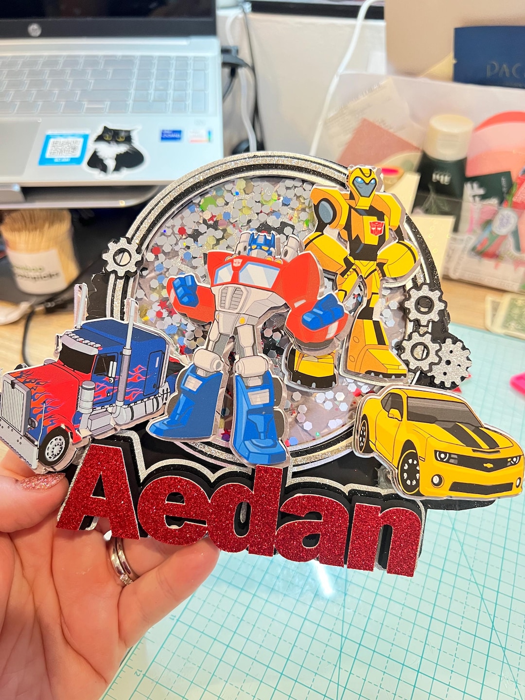 Transformers Light-up Cake Topper: Custom Birthday Party Decor - Etsy