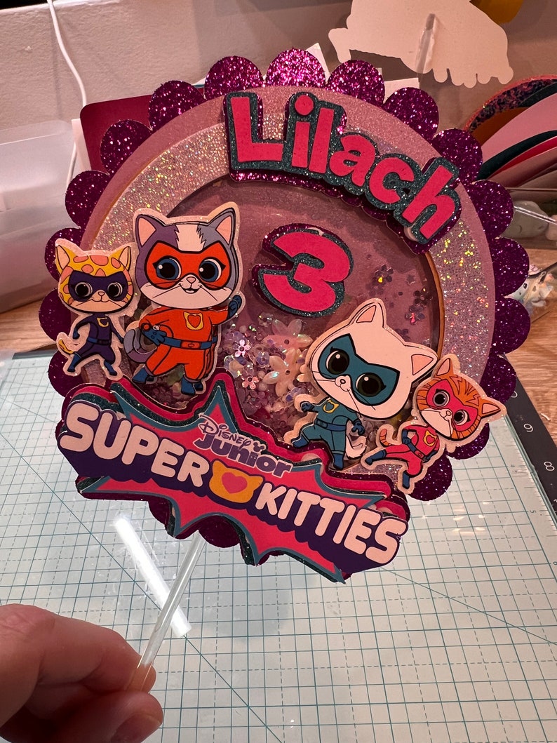 Super Kitties Shaker Cake Topper - Etsy