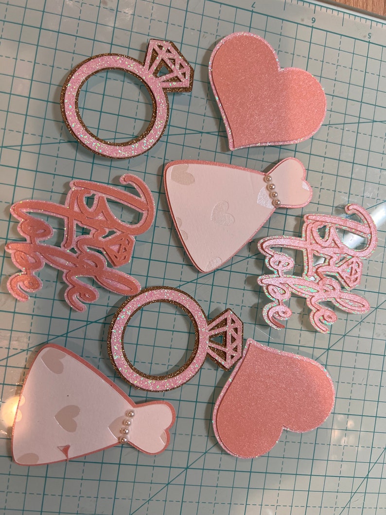Bridal Shower Cup Cake, Toppers - Etsy