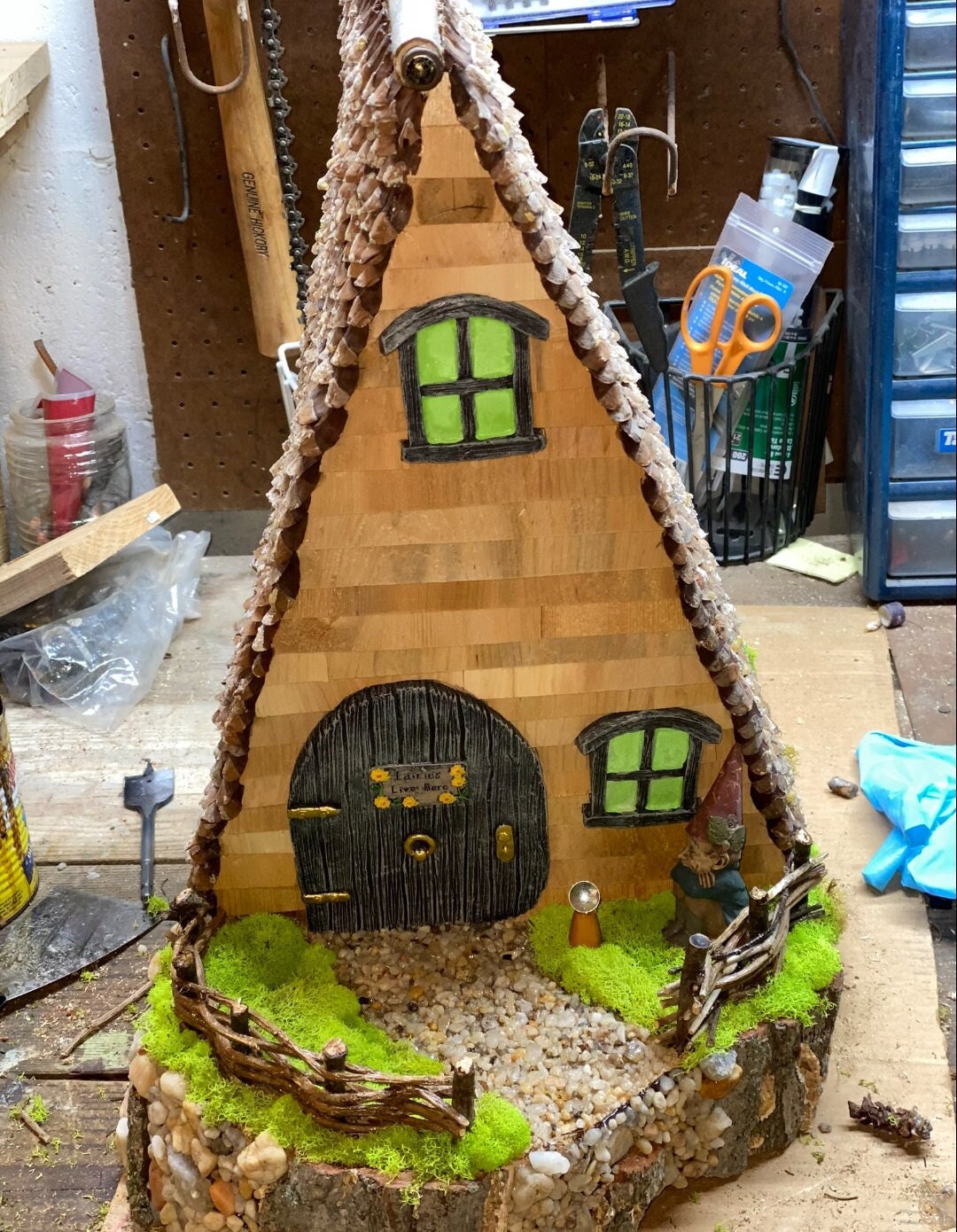 Gnome House. Custom Gnome House, Folk Art, Yard Art, Americana ...
