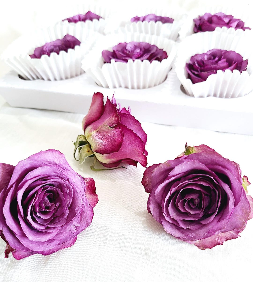 Dried Purple Roses for Crafts Dry Flowers for Resin Real Dried Violet ...