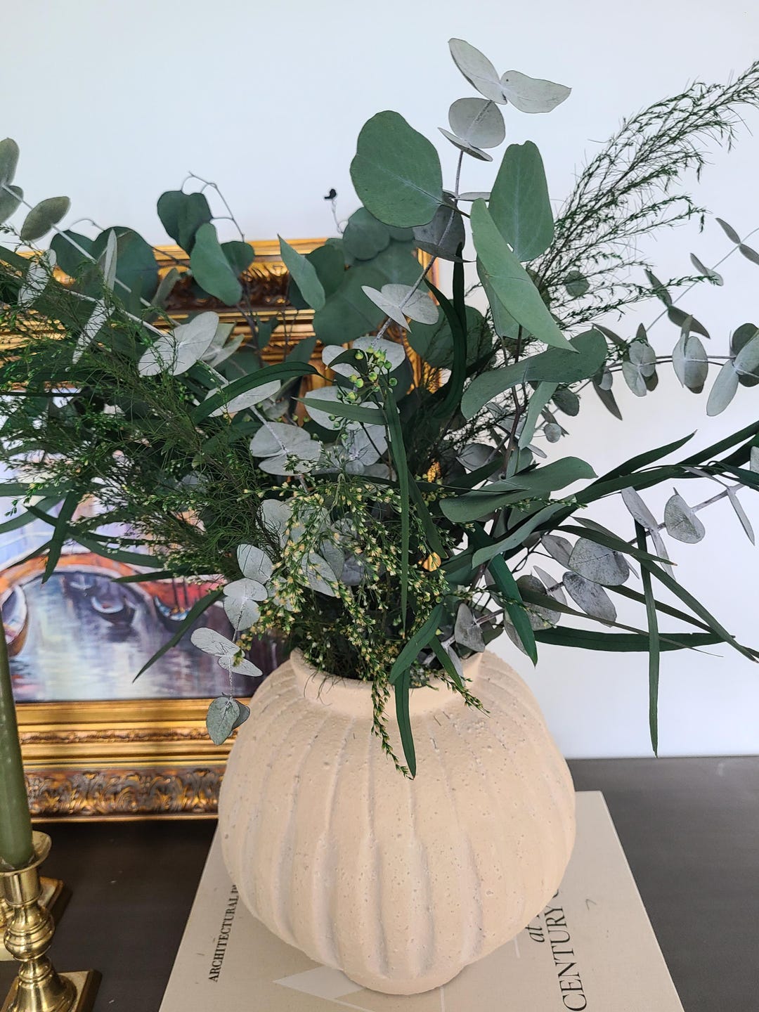 Preserved Mix Green Foliage Vase Filler Evergreen Home Decor Naturel Preserved Spring Greenery ...