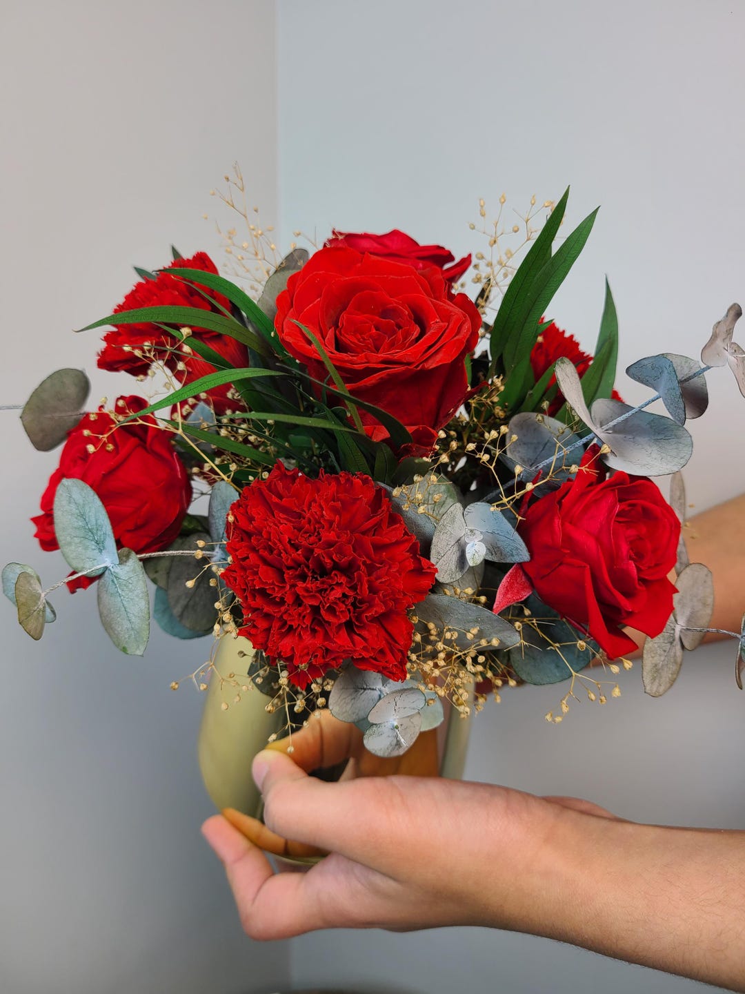 Preserved Roses Arrangement Eternal Roses Centerpiece Real Preserved ...