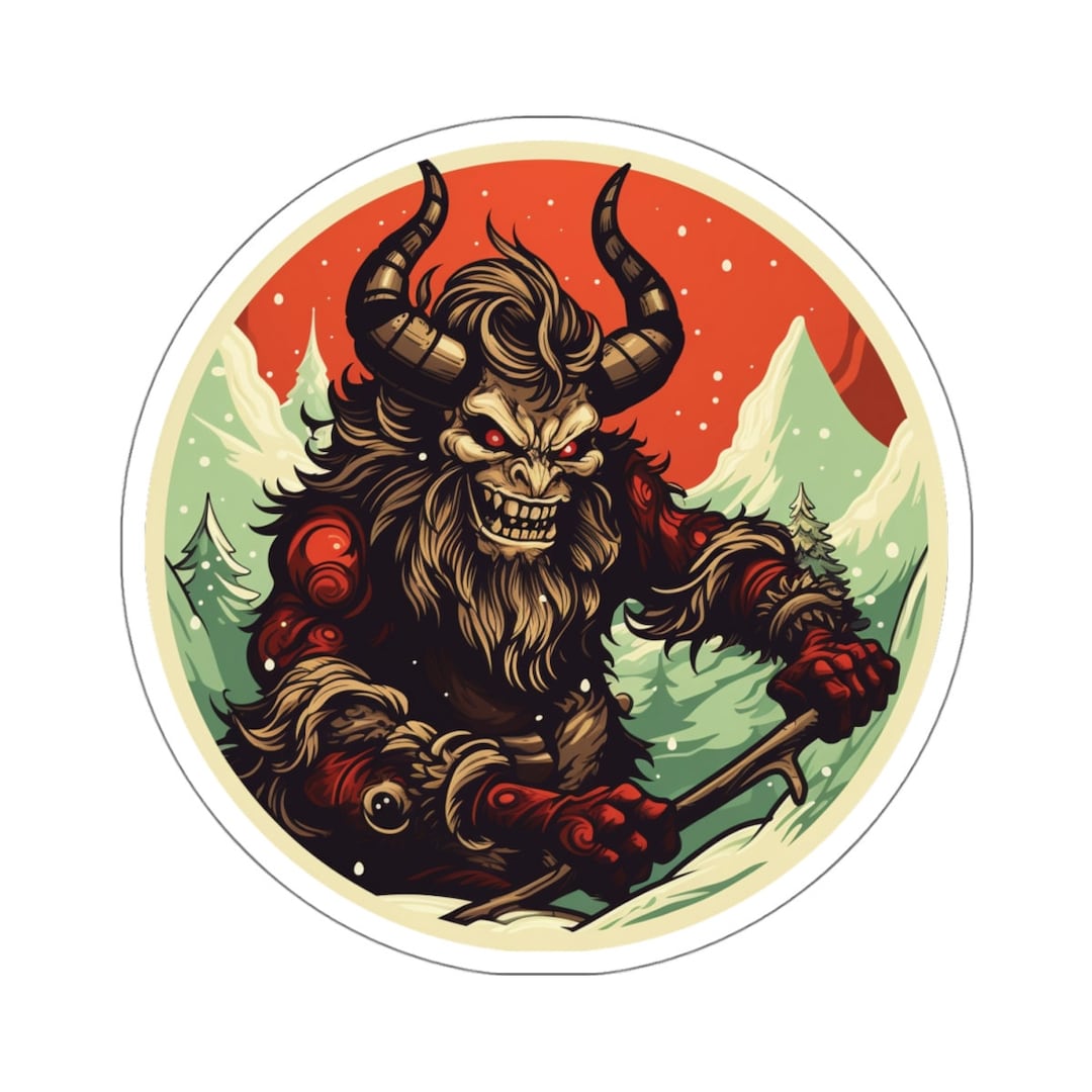Krampus Holiday Sticker, Krampus Sticker for Laptops, Alternative ...