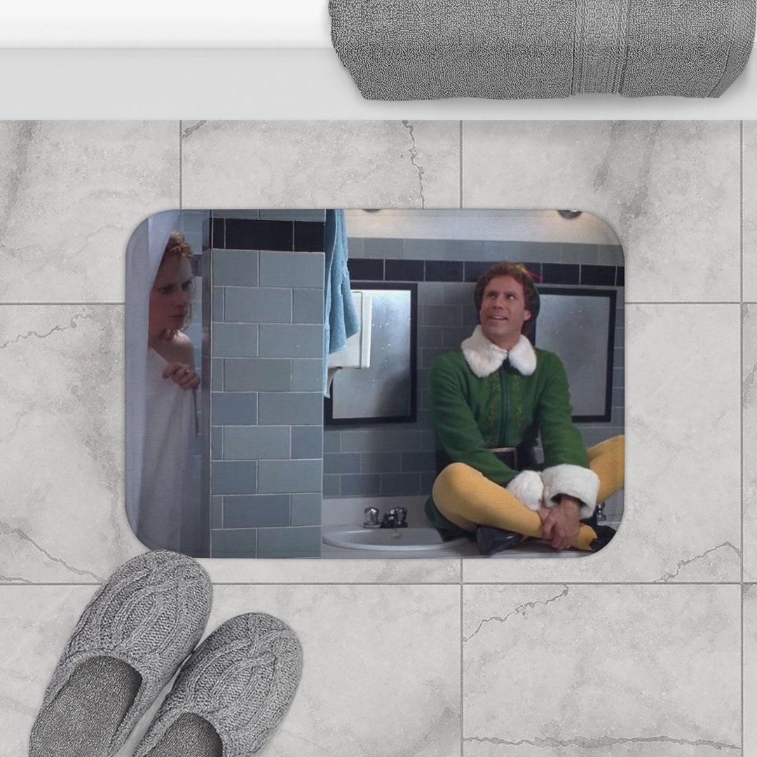 Buddy the Elf Shower Scene Bath Mat Christmas - Etsy UK